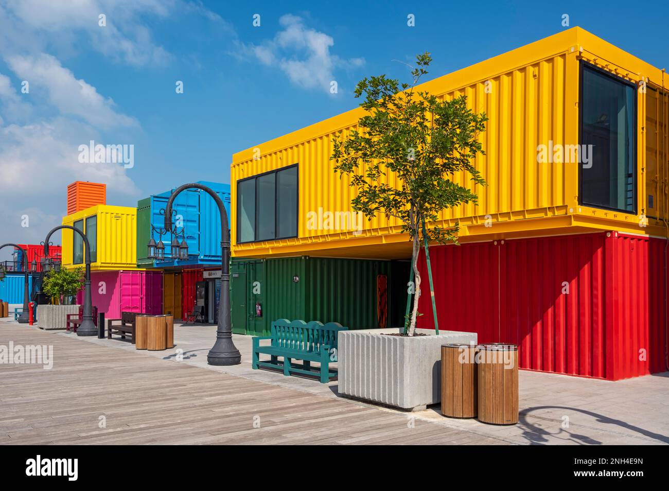 Doha Containers Yard, Box Park, Old Doha Port, Qatar Stock Photo - Alamy