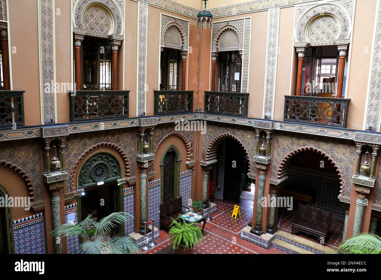 Lisbon, Portugal- October 21, 2022: Beautiful Courtyard and decoration ...