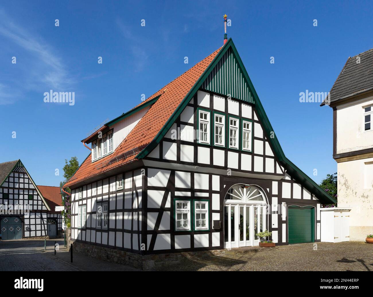 Residential building in half-timbered construction, Nikolaistrasse, Bad ...