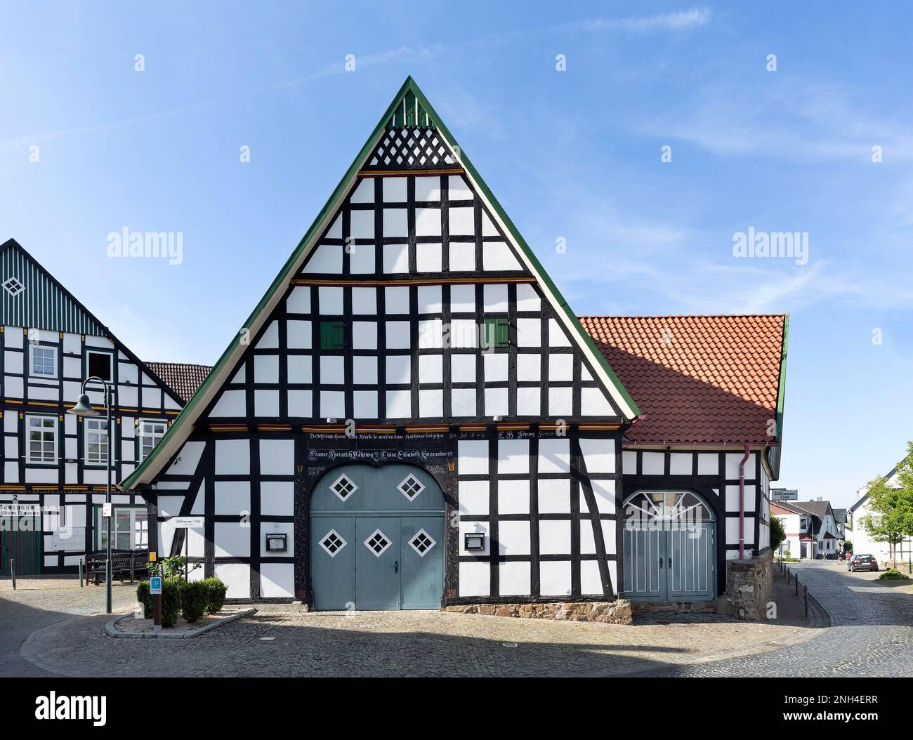 Residential building in half-timbered construction, Auf dem Kampe, Bad ...