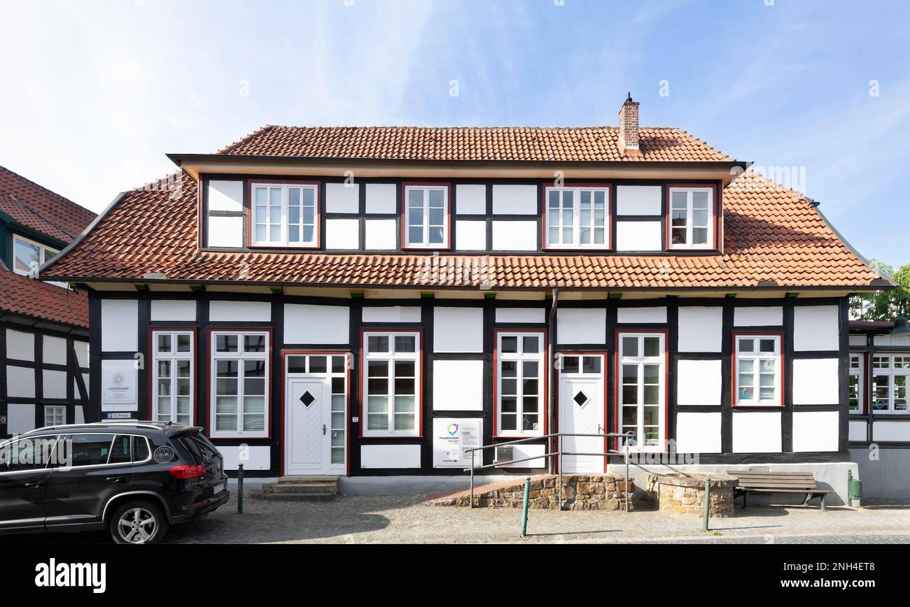 Residential building in half-timbered construction, Nikolaistrasse, Bad ...
