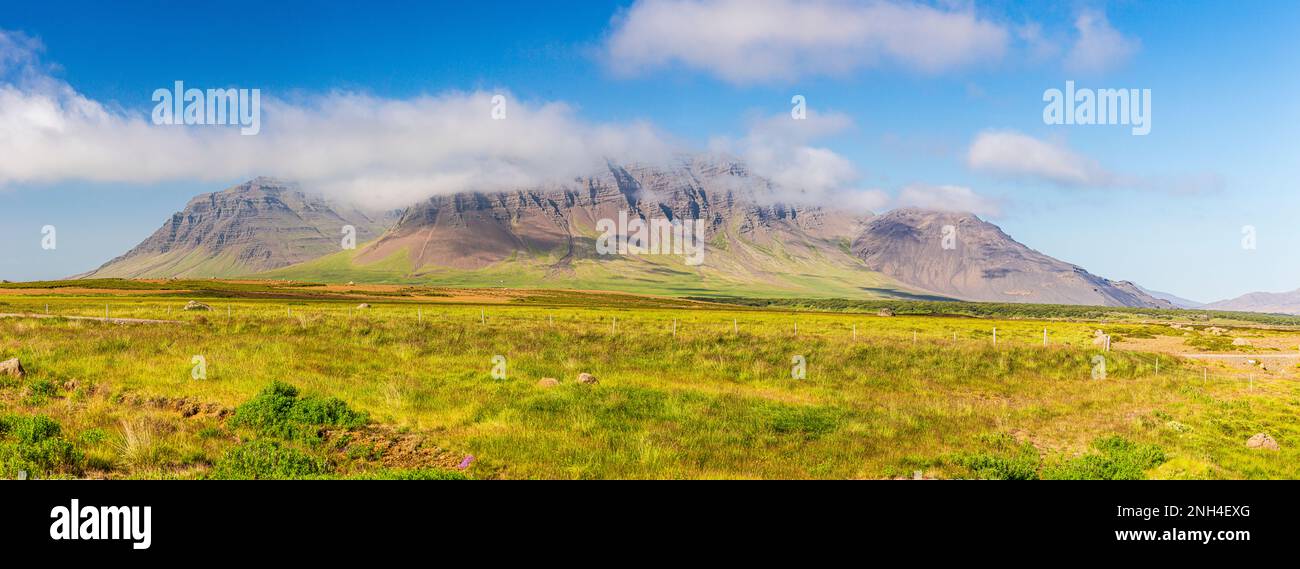 Panoramic picture of Snaefellsjökull volcano area on Snaefells ...