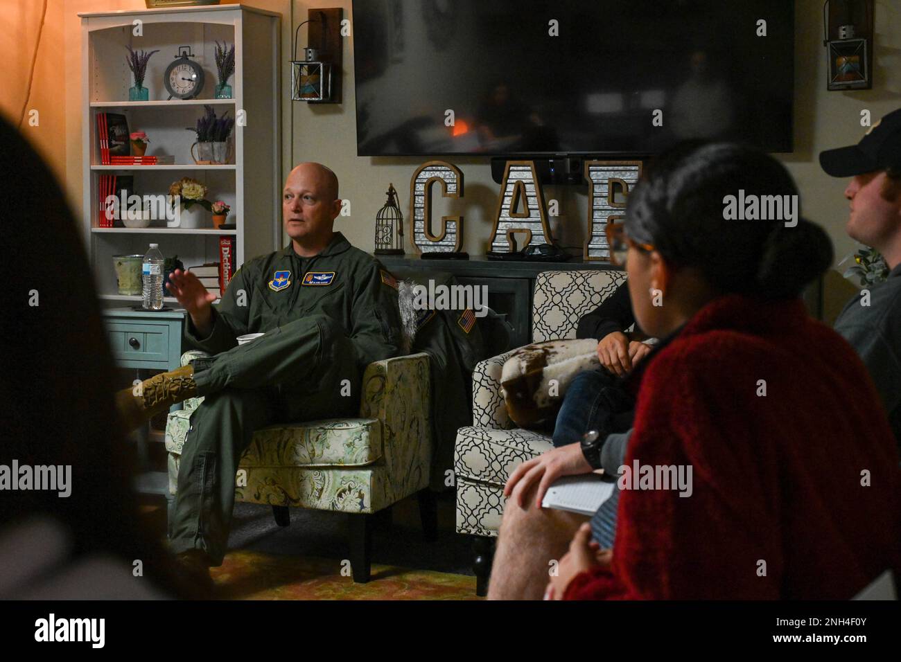 Col. Blaine Baker, 97th Air Mobility Wing commander, shares stories and ...