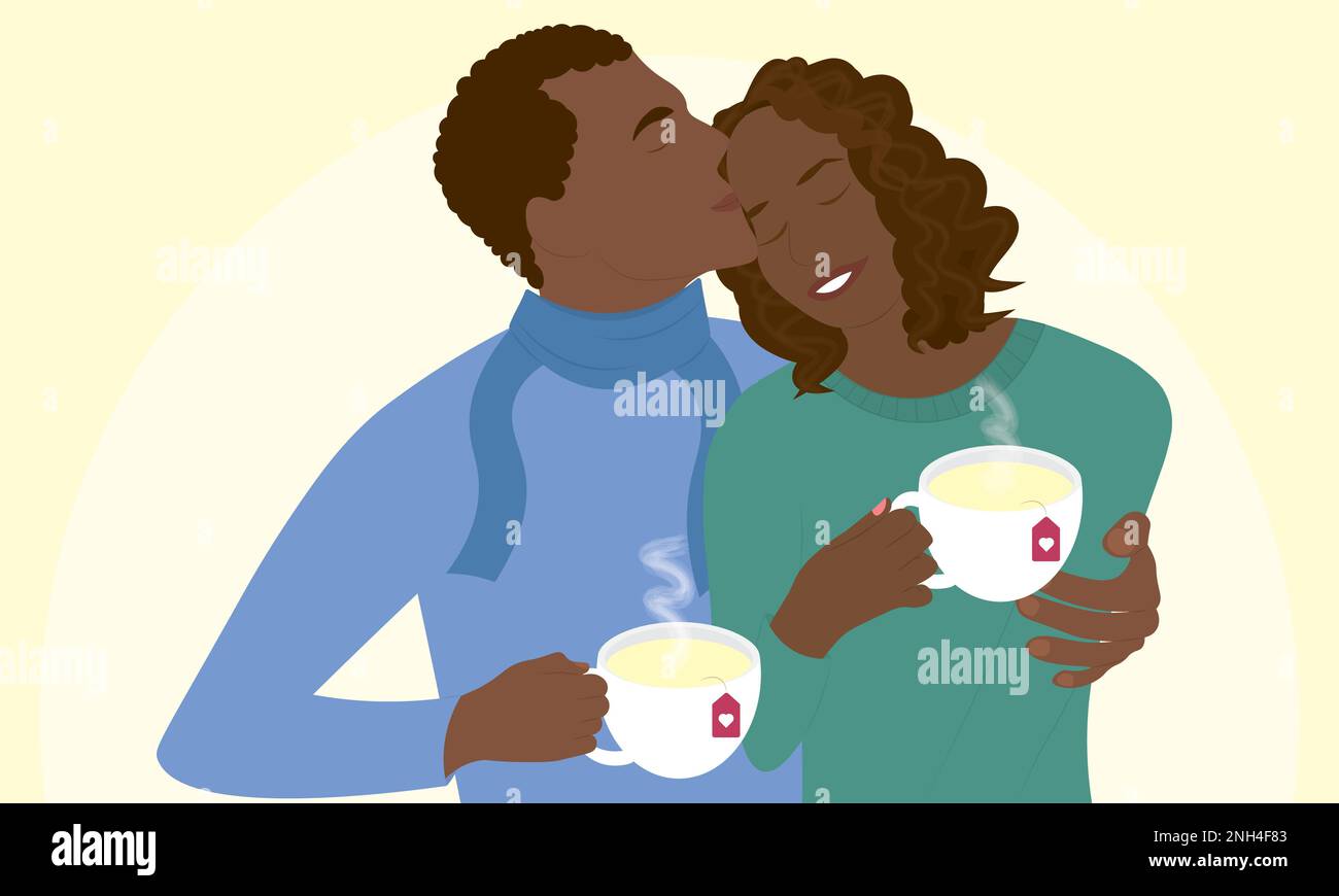 Winter hot tea Stock Vector Images - Alamy