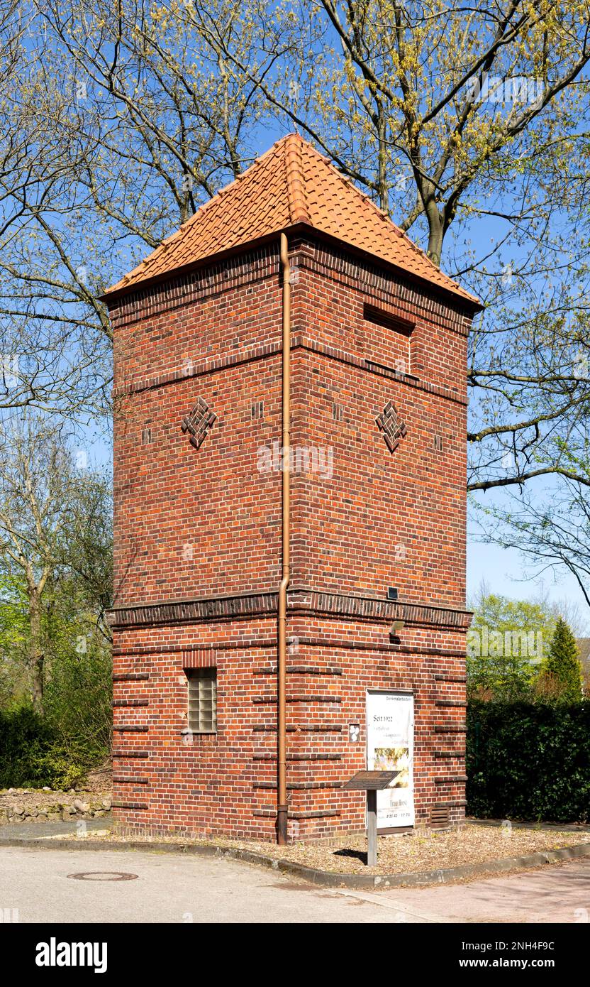 Transformer station, brick expressionism, Gescher, Muensterland, North ...