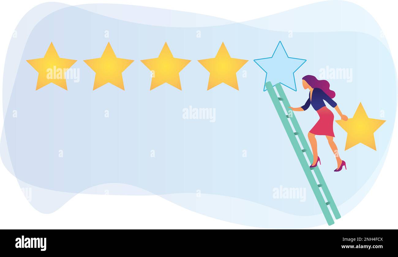Star rating business woman Stock Vector Images - Alamy