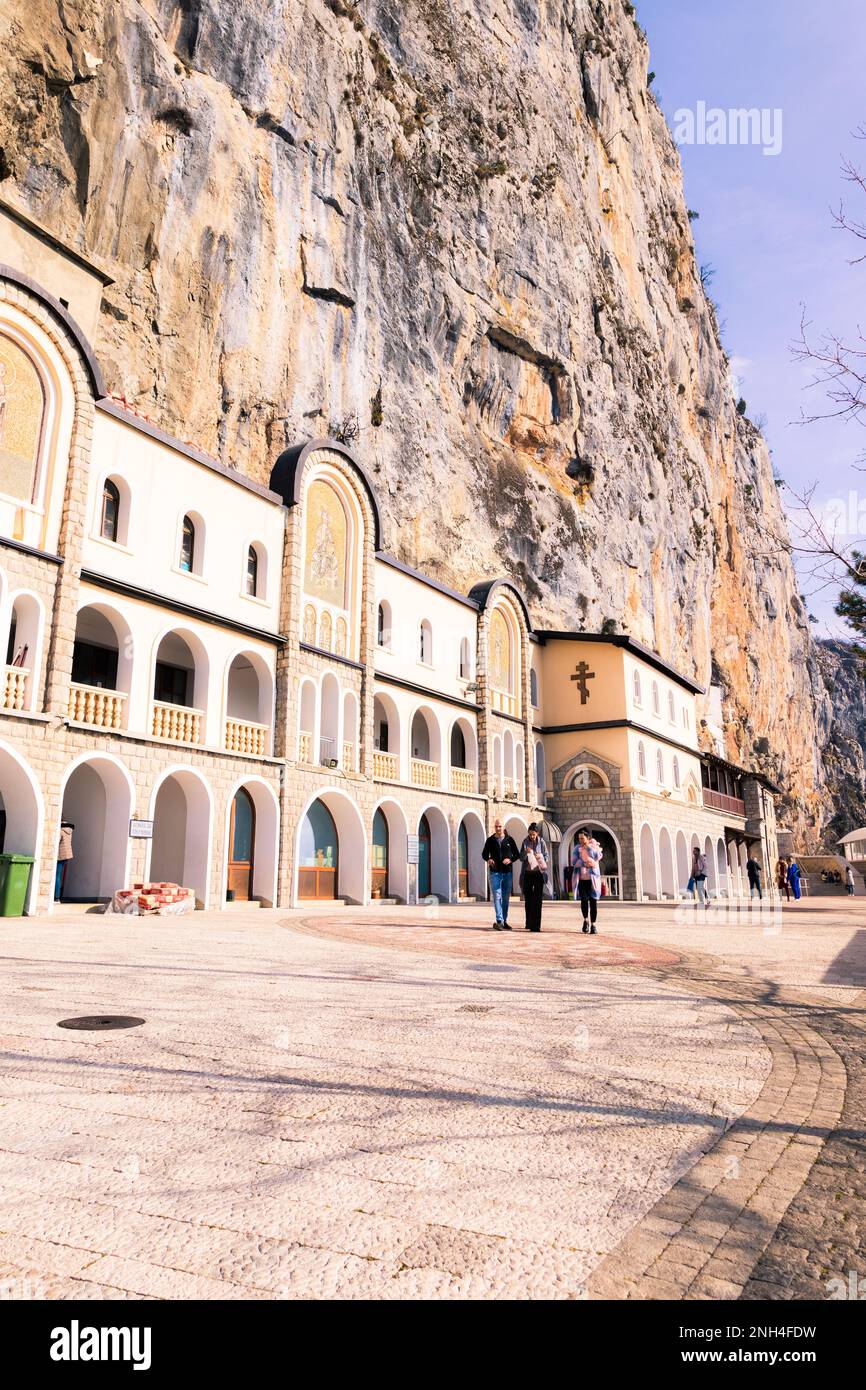 A very beautiful monastery placed in the rock Stock Photo - Alamy