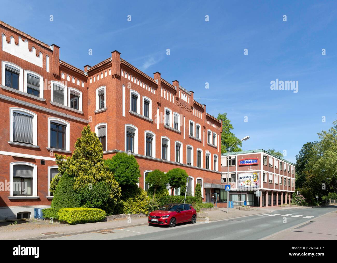 Factory facilities and administration building of the food production ...