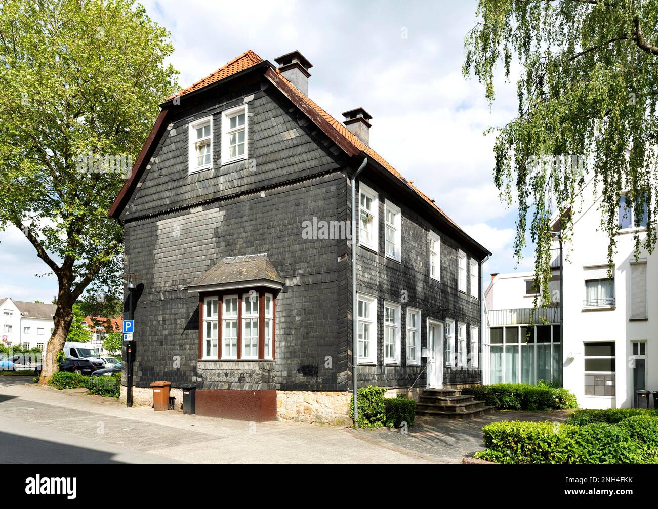 Historic residential building from 1830, Bahnhofstrasse, Lengerich ...