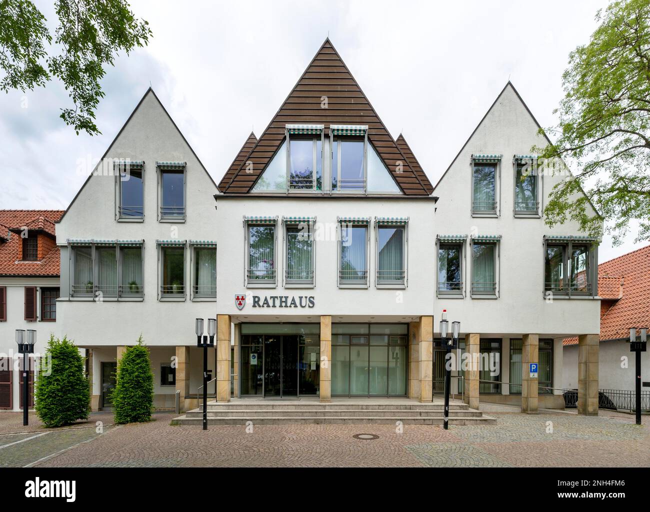 Town hall, seat of the municipal administration, Mettingen ...