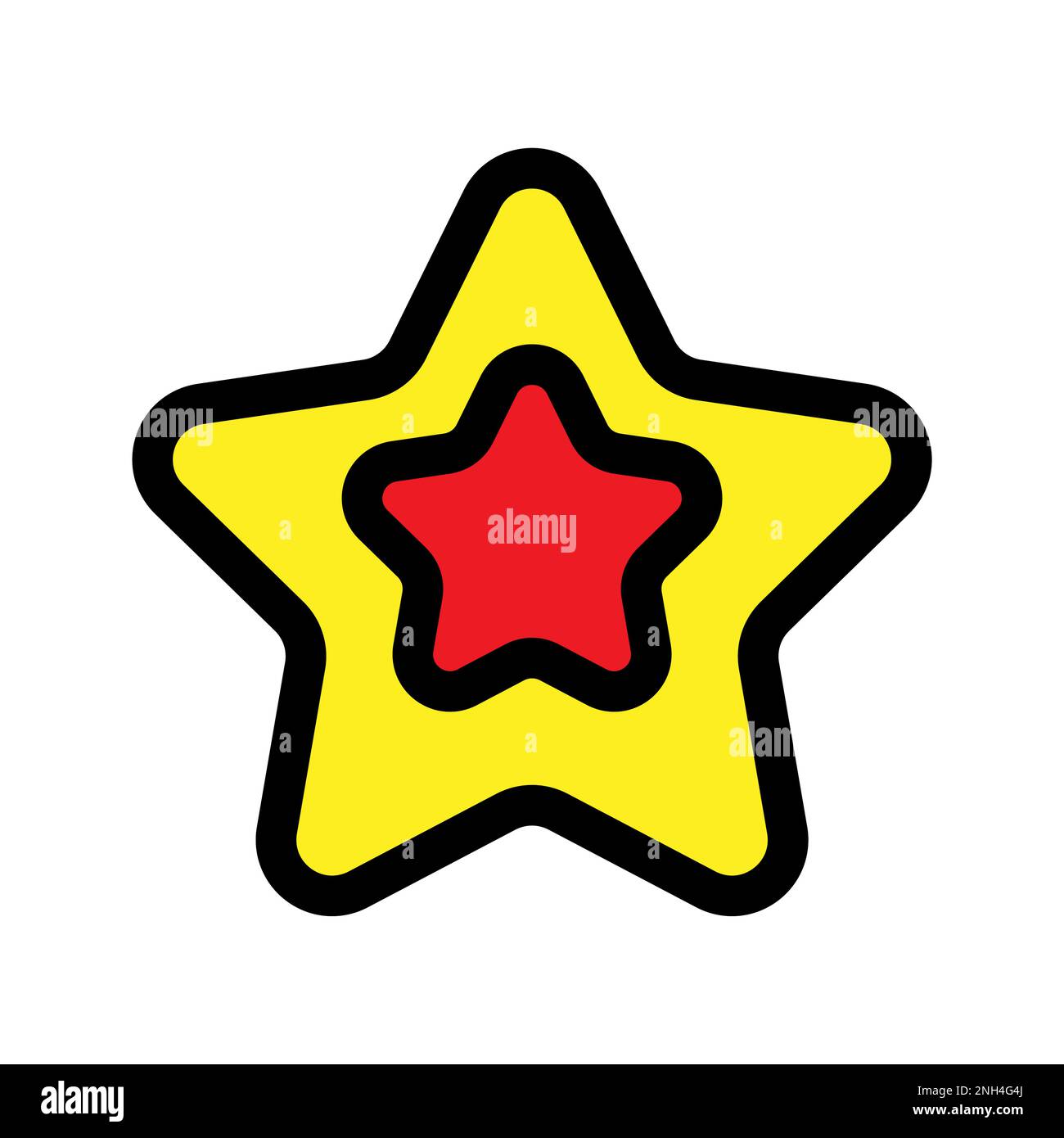 Super star icon line isolated on white background. Black flat thin icon ...