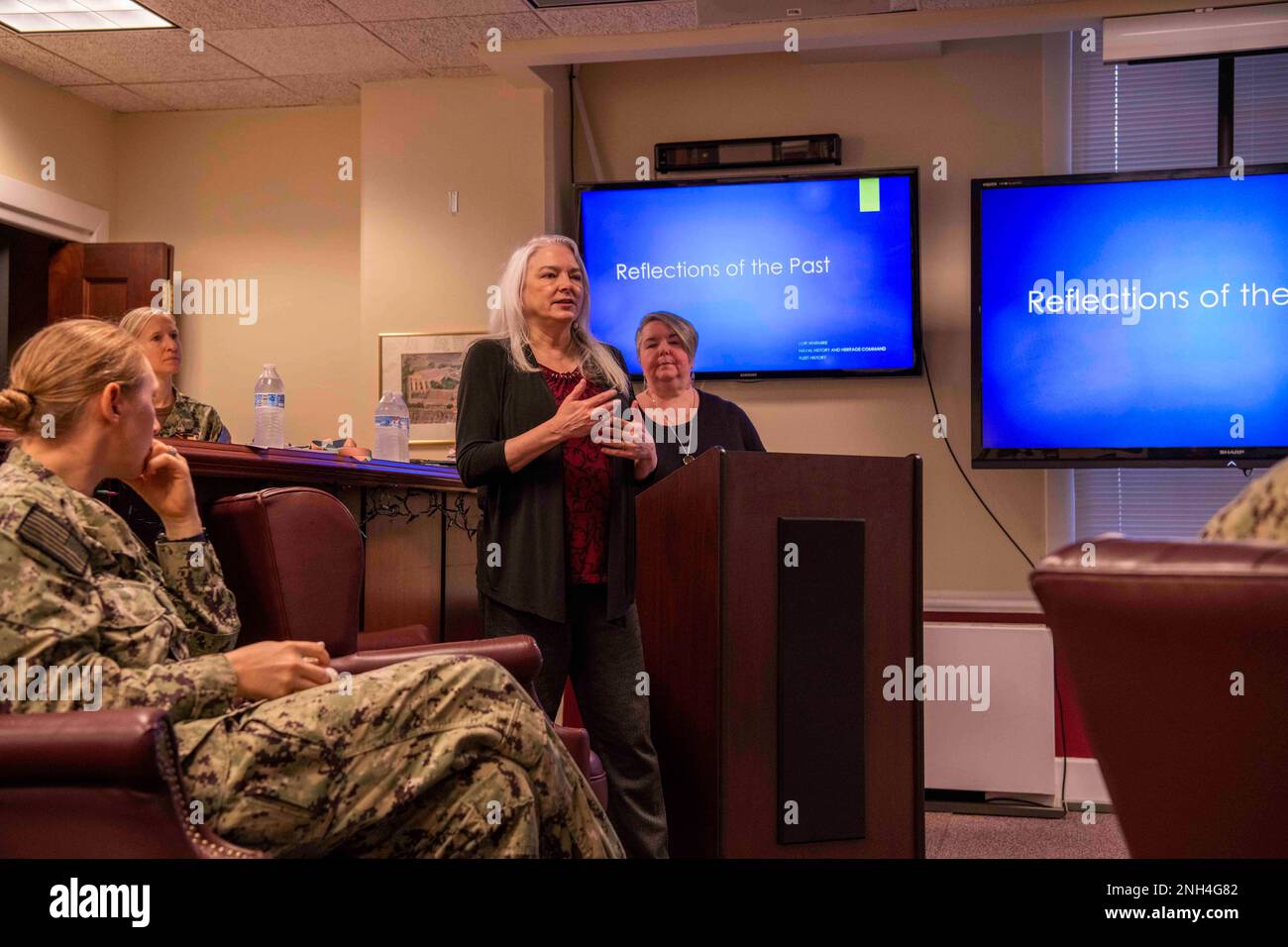 Dr. Anna Holloway, a Naval History and Heritage Command historian ...