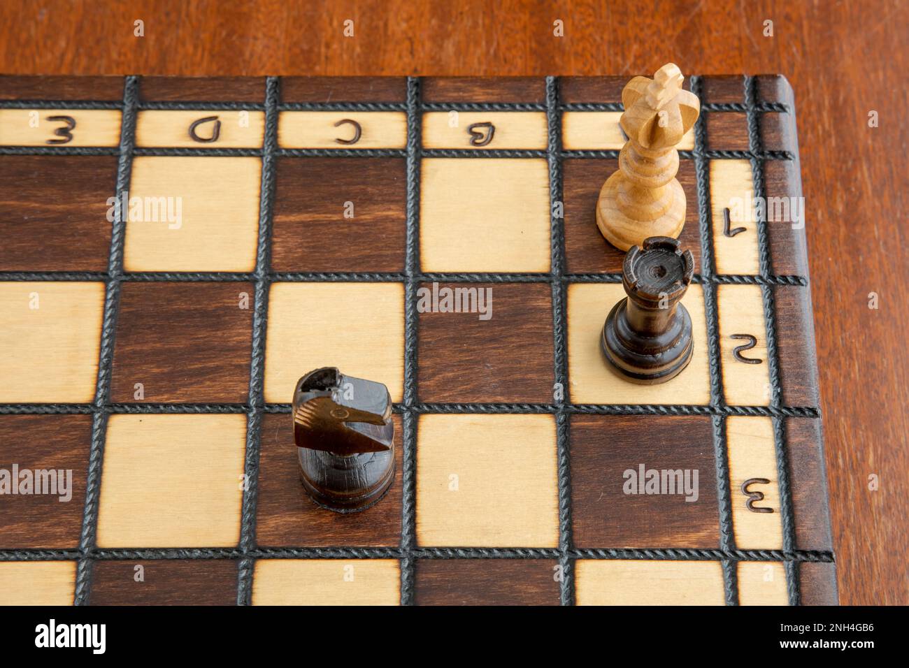 Arabian mate delivered by rook and knight Stock Photo - Alamy