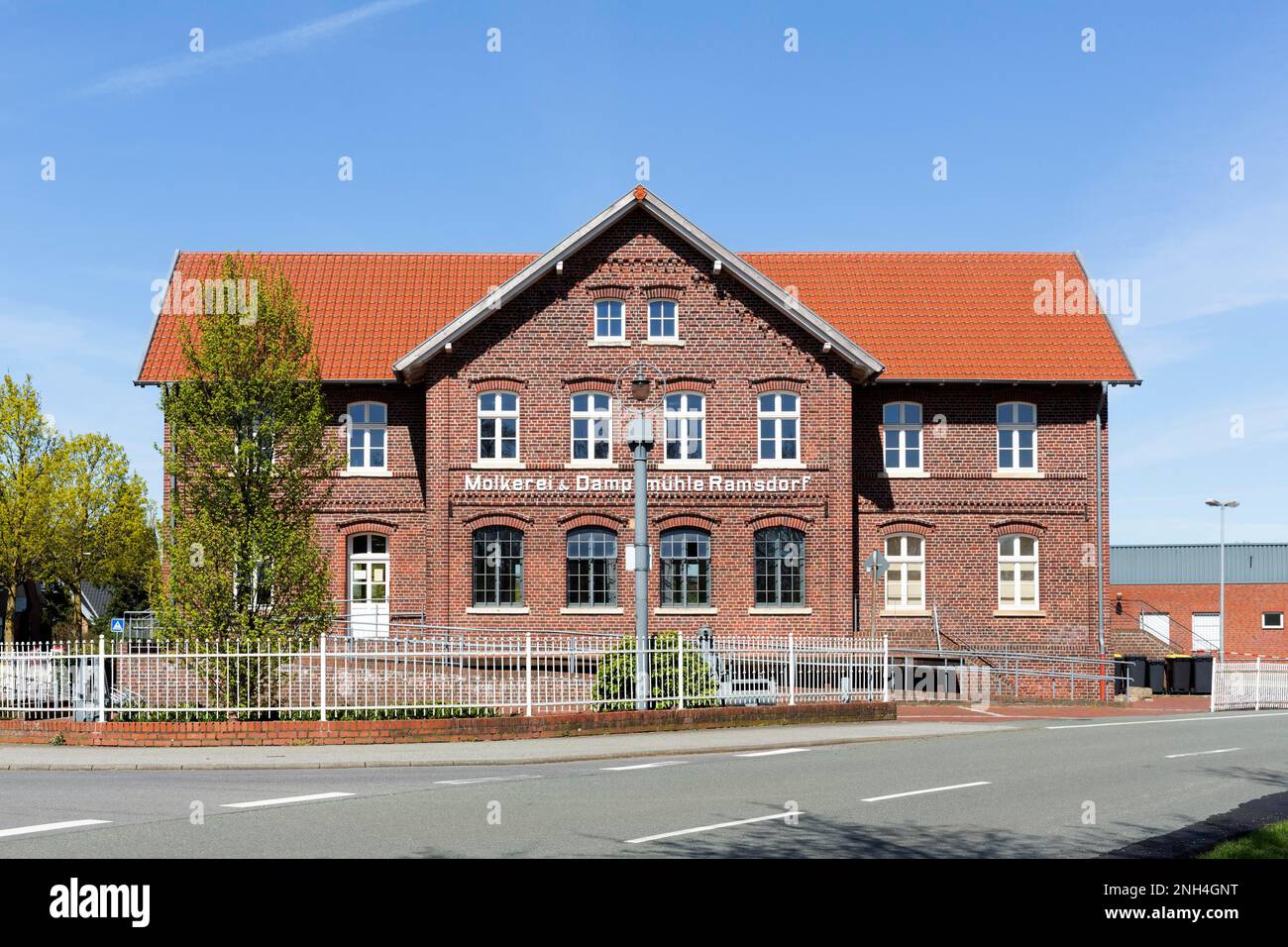 Old dairy and steam mill, Ramsdorf, Velen, Muensterland, North Rhine ...