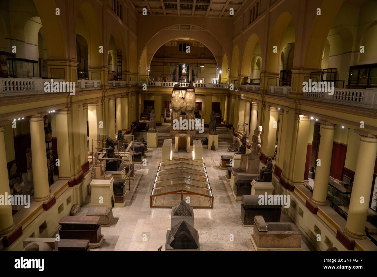 Ancient artifacts are displayed at the Egyptian museum in Cairo, Egypt ...