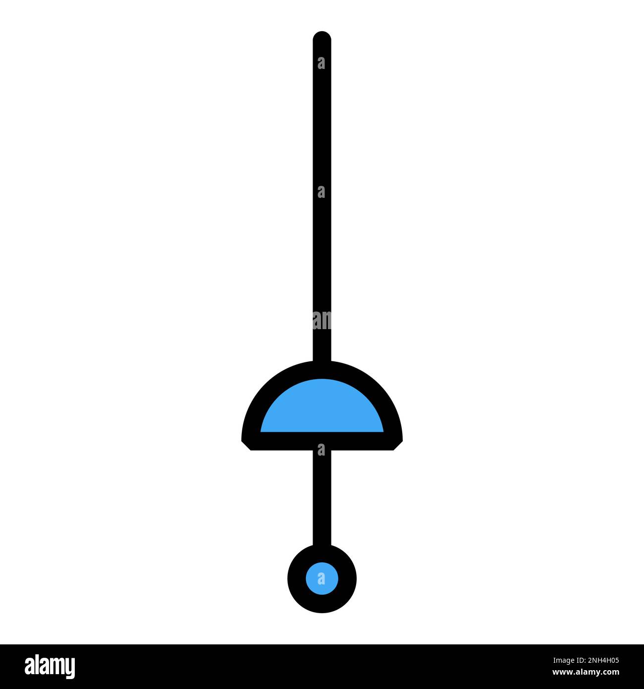 Epee icon line isolated on white background. Black flat thin icon on ...