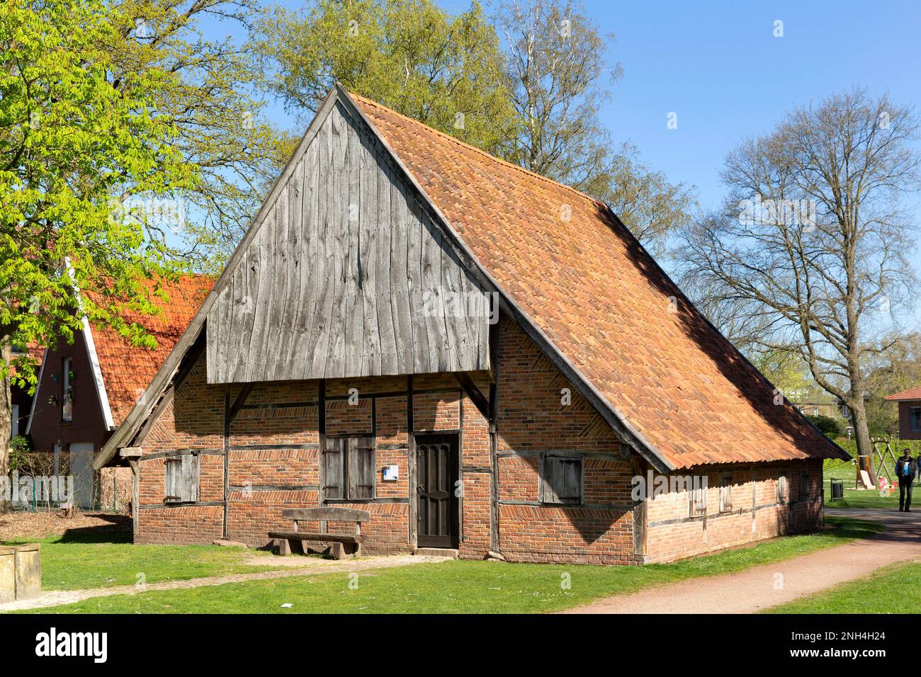 Farmhouse museum in the Vreden town park, Muensterland farm complexes ...