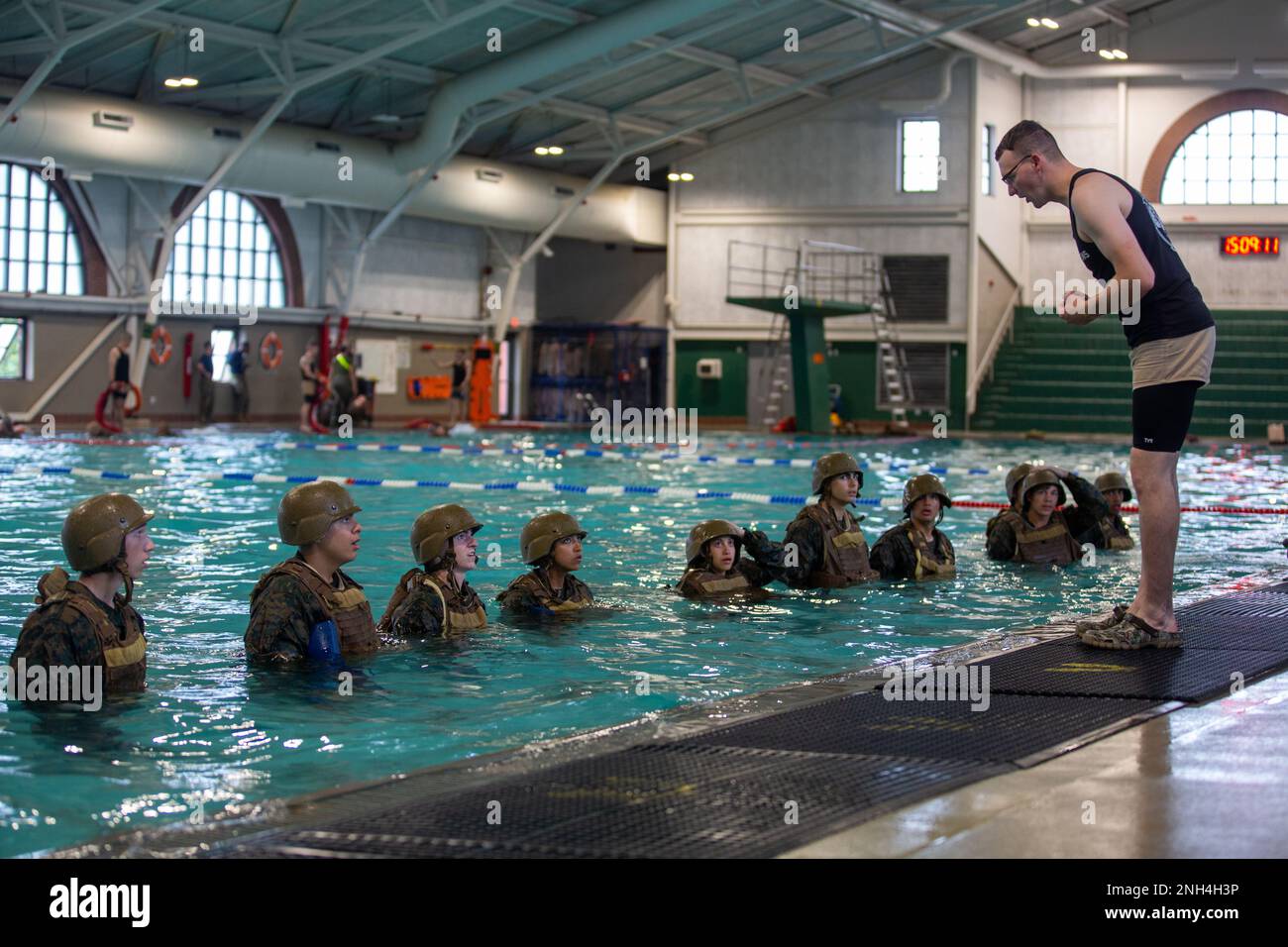 Recruits with Kilo Company, 3rd Recruit Training Battalion, conduct ...