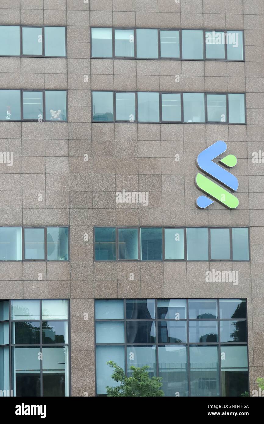 Singapore 1 june 2022. standard chartered bank logo on financial ...