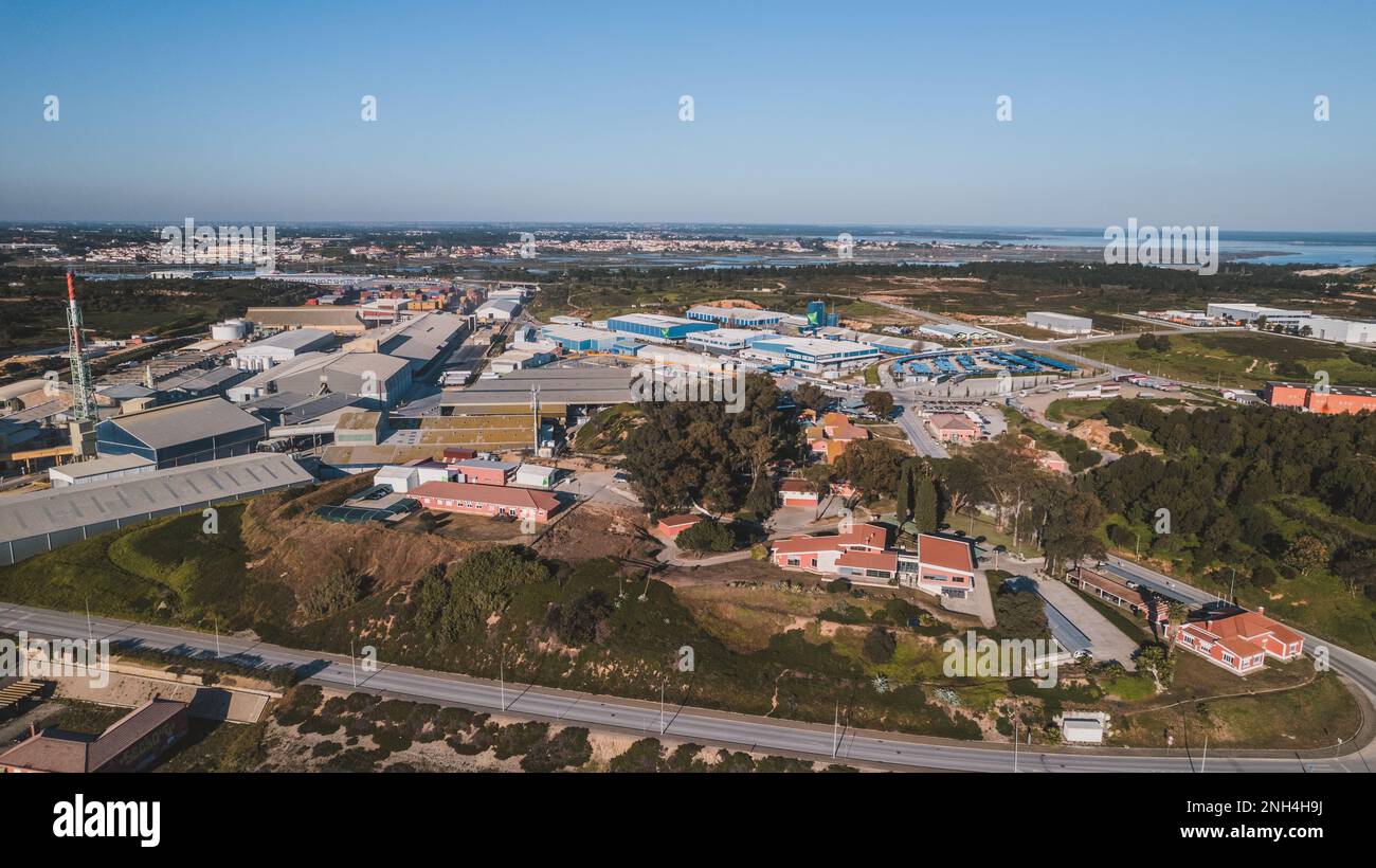 Aerial view of industrial area Stock Photo - Alamy