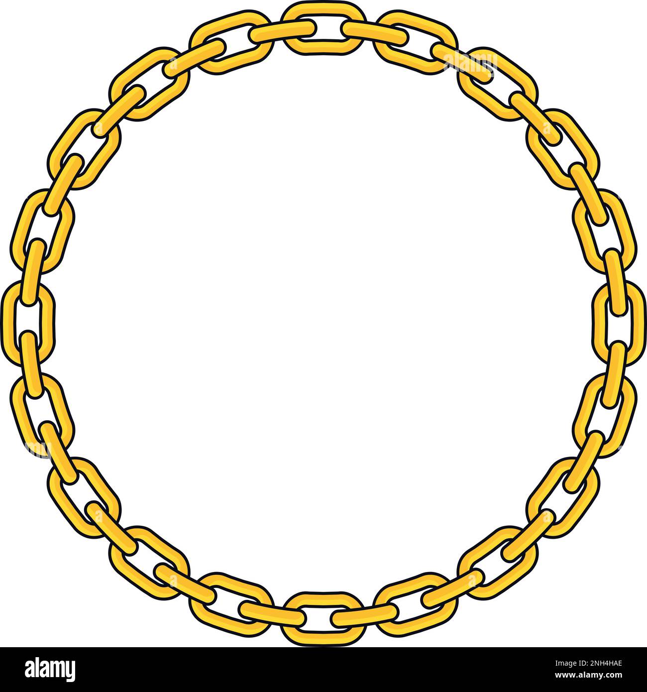 Round Chain frame. Circle chains border. Boho bracelet Stock Vector ...