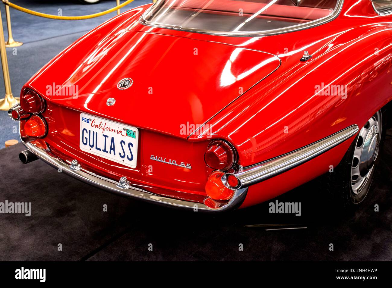 rear view of red Alfa Romeo Giulietta SS Sprint Speciale coupe designed ...