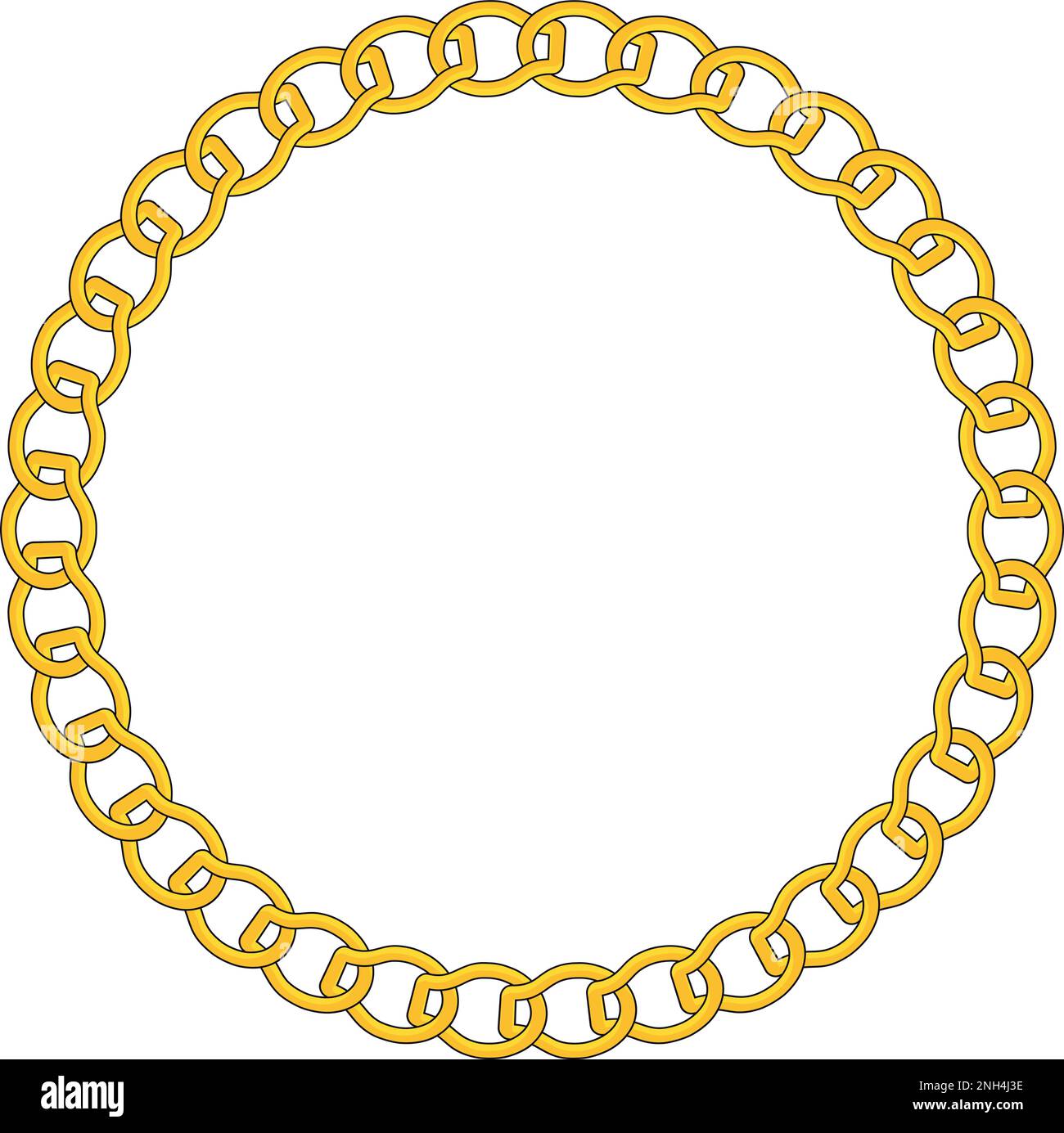 Braided gold chains Stock Vector Images - Alamy