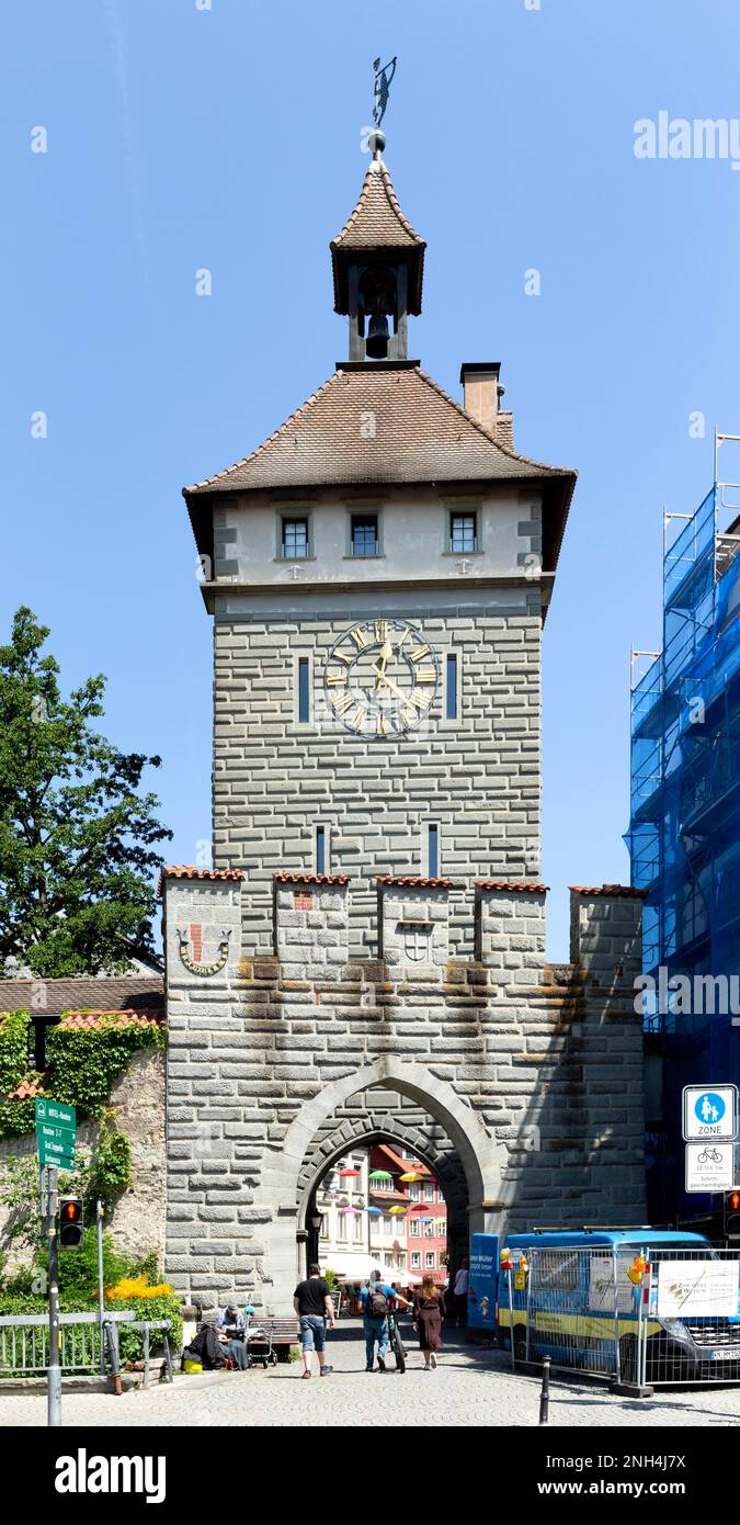 14th century Schnetztor, southern gate of the Constance city ...