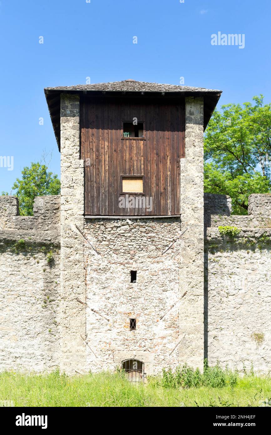 Buergerwehr, fortifications with walls and watchtowers on the ...