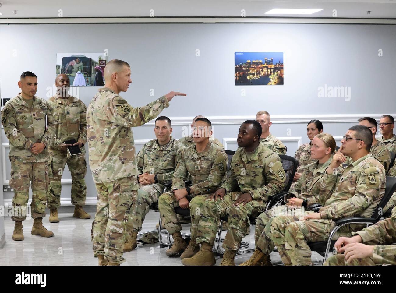 Sgt. Maj. of the Army Michael A. Grinston awards coins to select ...