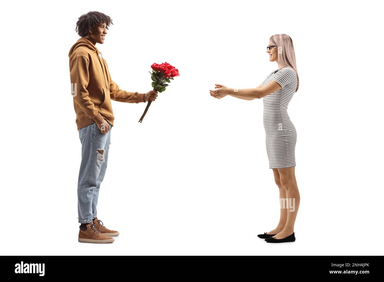 Happy amazed young african Cut Out Stock Images & Pictures - Alamy