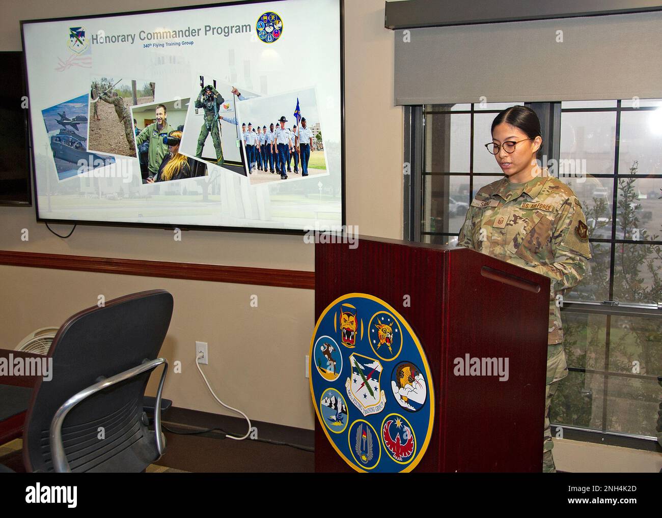 Master Sgt. Michaela Sainz, 340th Flying Training Group section chief ...