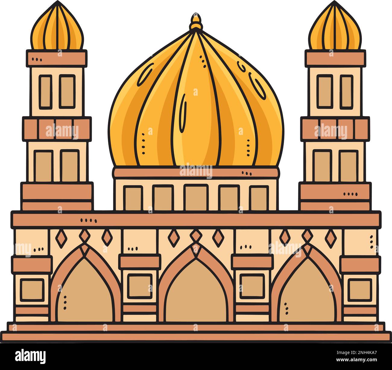 Ramadan Mosque Cartoon Colored Clipart Stock Vector Image & Art - Alamy