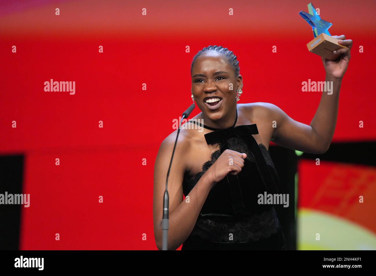 Berlin, Germany. 20th Feb, 2023. Actress Joely Mbundu from Belgium is ...