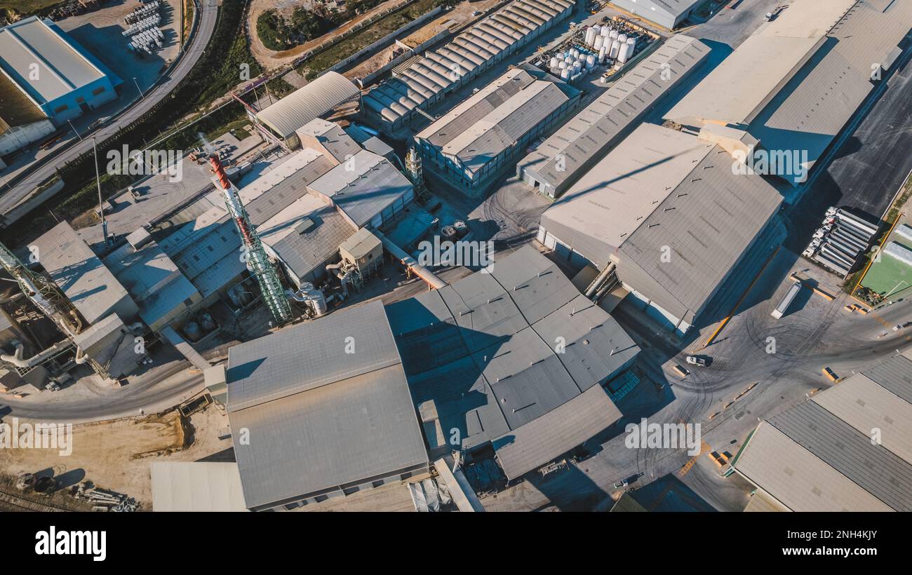 Aerial view of industrial area Stock Photo - Alamy