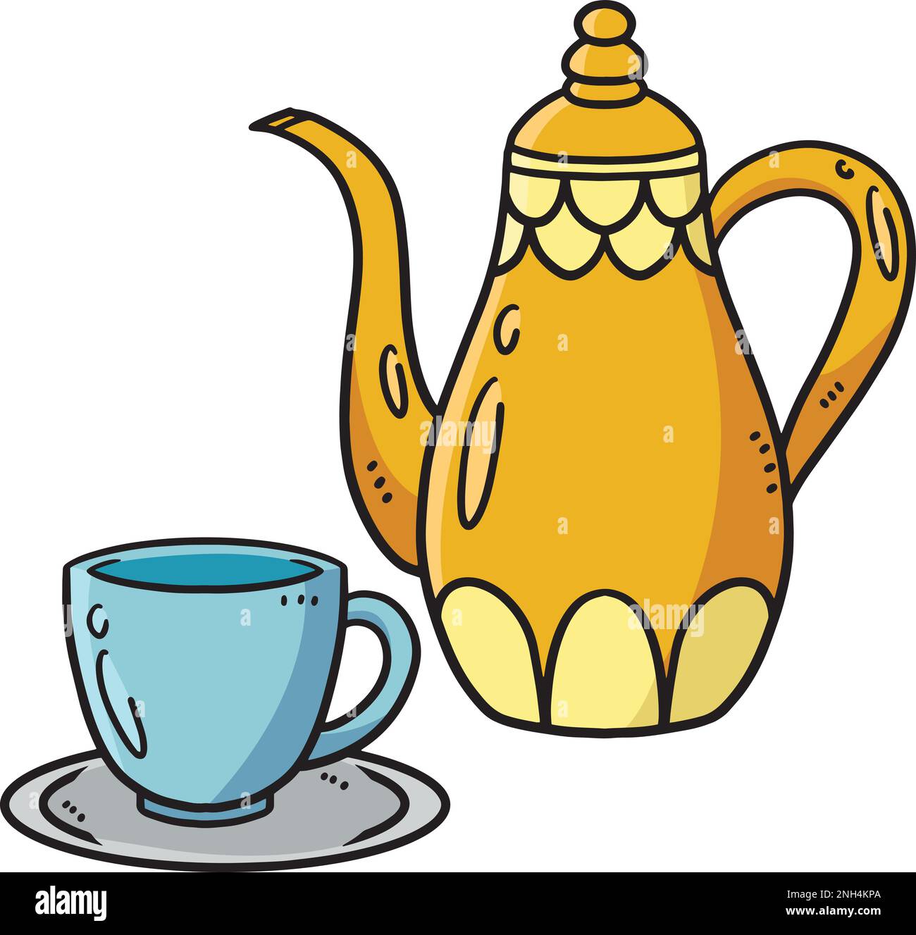 Ramadan Tea Set Cartoon Colored Clipart Stock Vector Image & Art - Alamy