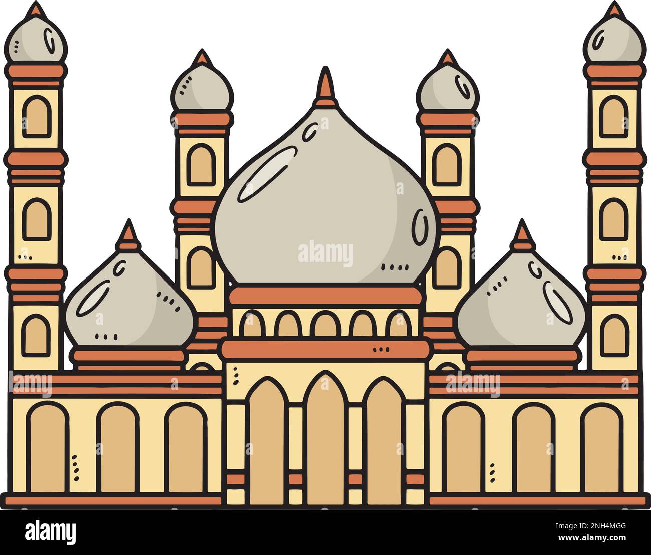 Ramadan Mosque Cartoon Colored Clipart Stock Vector Image & Art - Alamy