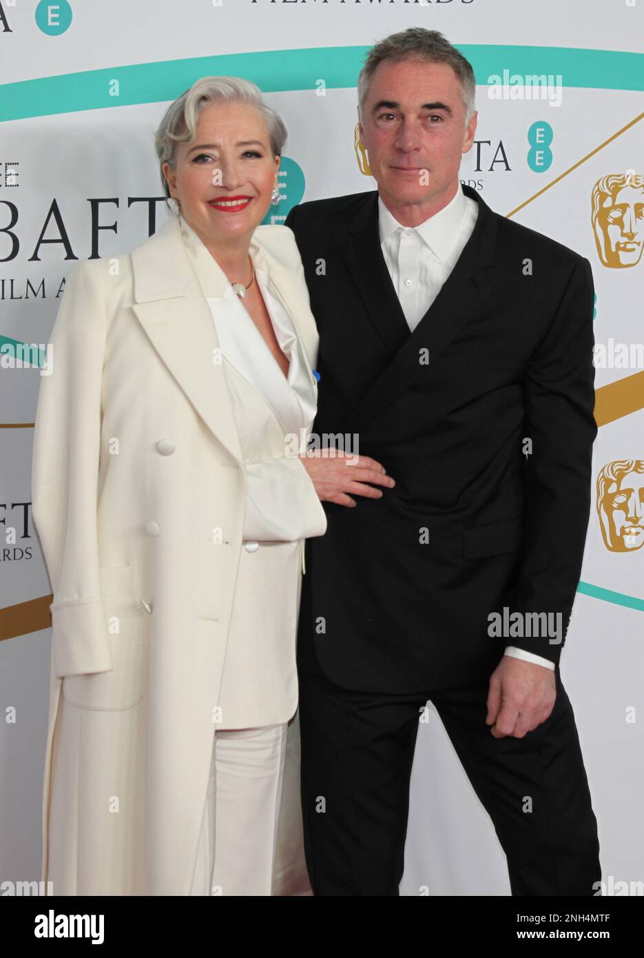 London, UK. Emma Thompson and Greg Wise at the EE BAFTA Film Awards ...