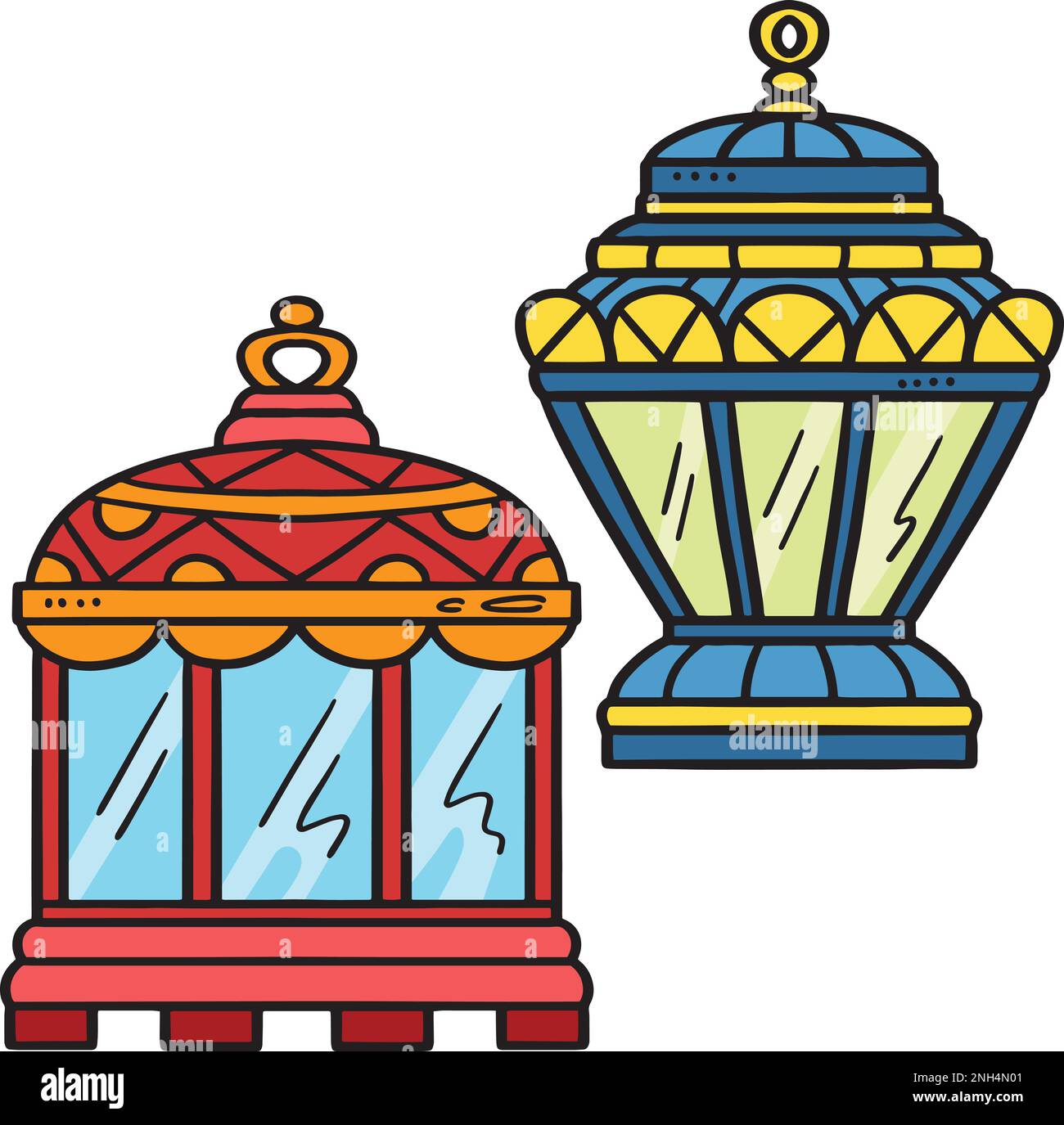Ramadan Lantern Cartoon Colored Clipart Stock Vector Image & Art - Alamy