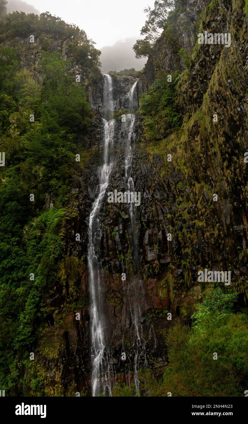 Risco Waterfall, Madeira, Portugal Stock Photo - Alamy