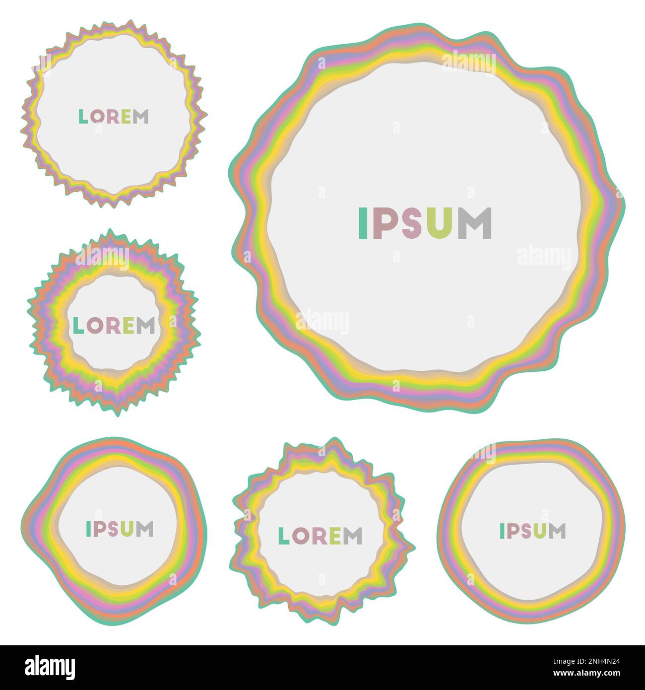 Round banners collection. Artistic circular backgrounds. Trendy vector ...