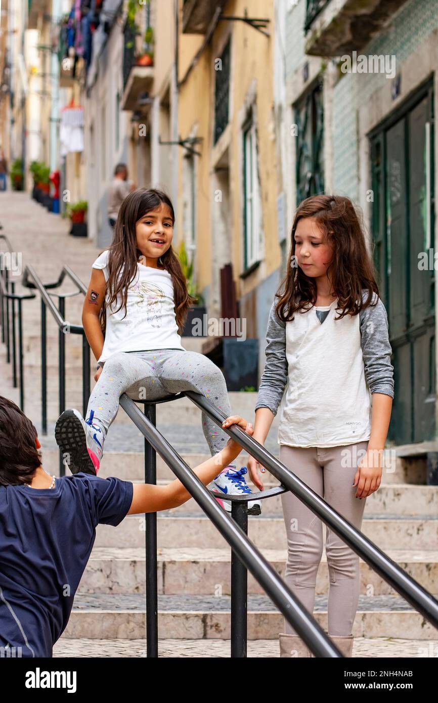 Portugal children playing hi-res stock photography and images - Alamy