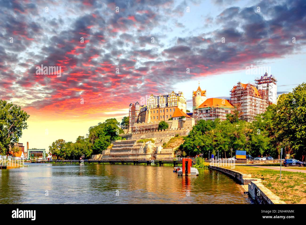 View over Bernburg, Saale, Germany Stock Photo - Alamy