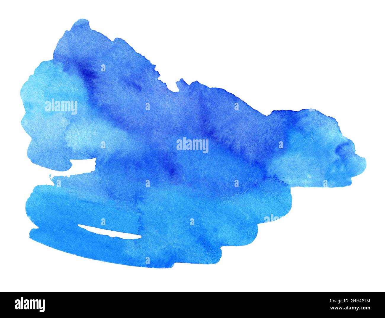 Watercolor Abstract blue splash on white background. Colorful splash on ...