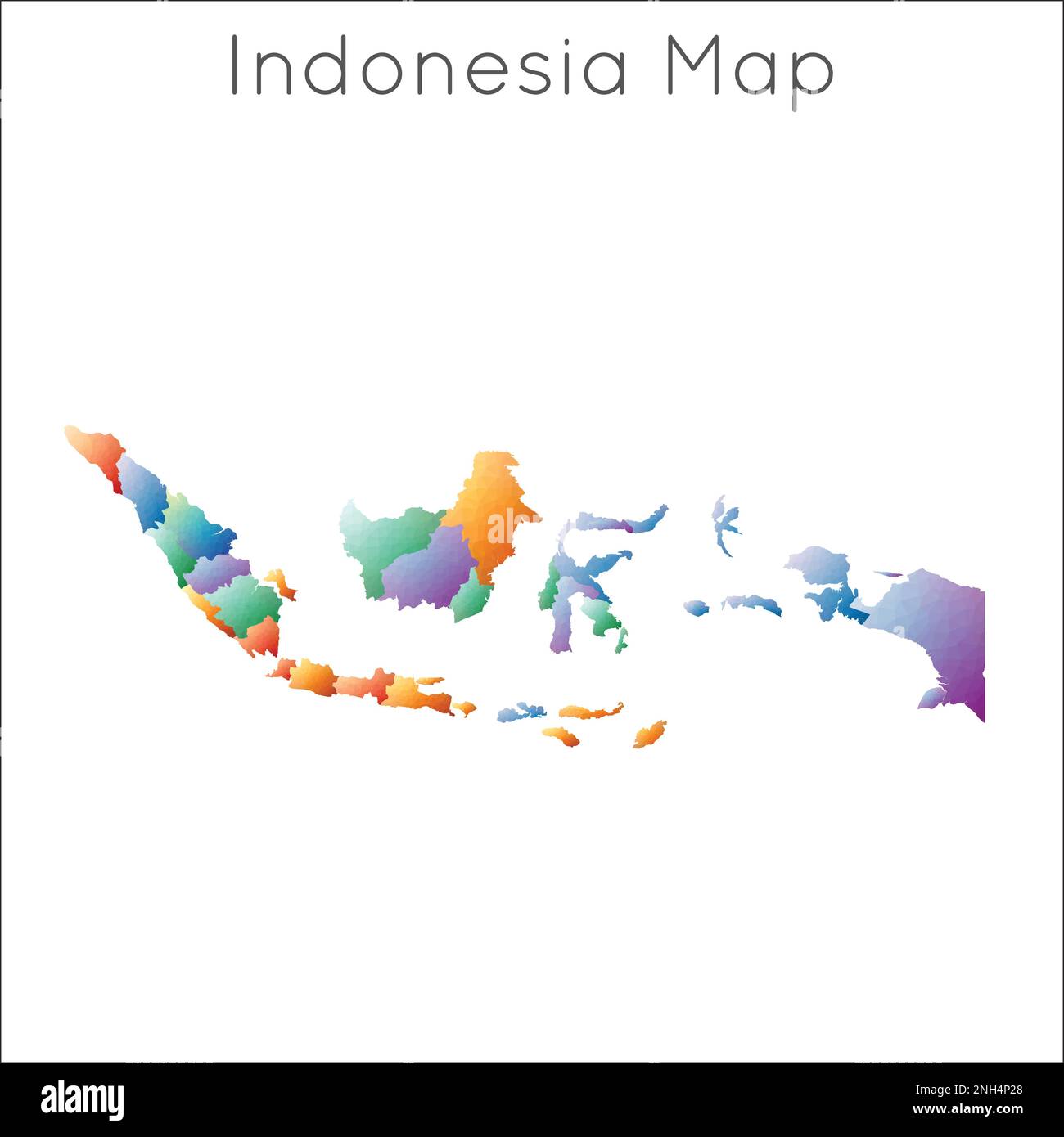 Low poly map of Indonesia. Indonesia geometric polygonal, mosaic style ... Low poly map of Indonesia. Indonesia geometric polygonal, mosaic style ...