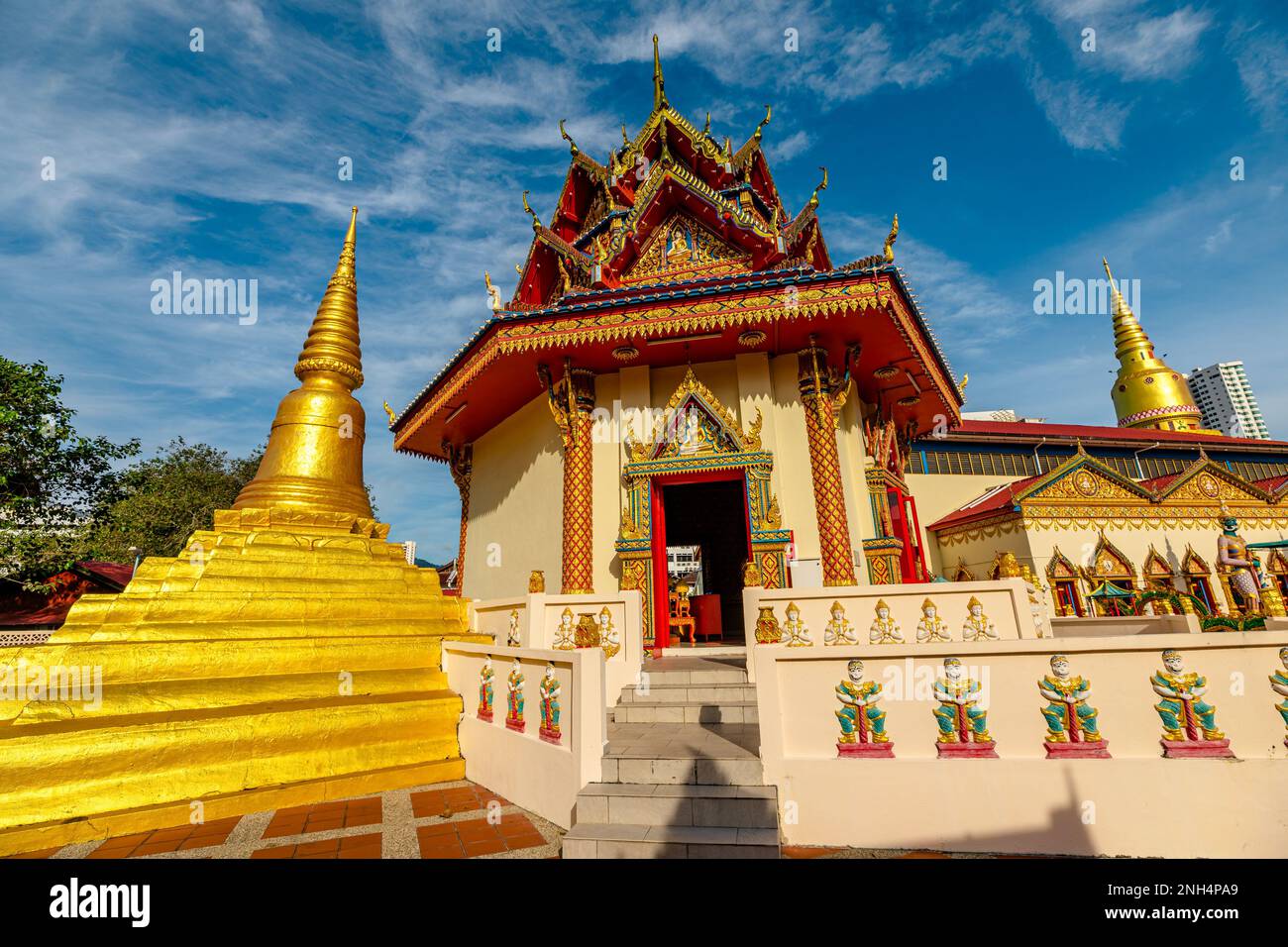 George Town, Penang, Malaysia - Jan 2023: Wat Chaiya Mangalaram's ...