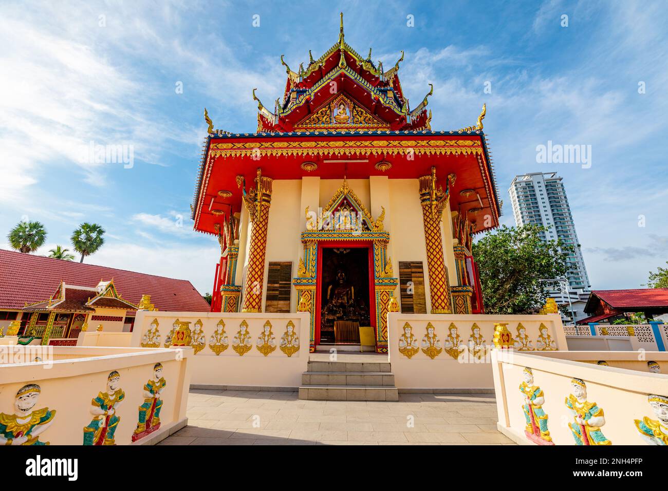 George Town, Penang, Malaysia - Jan 2023: Wat Chaiya Mangalaram is a ...