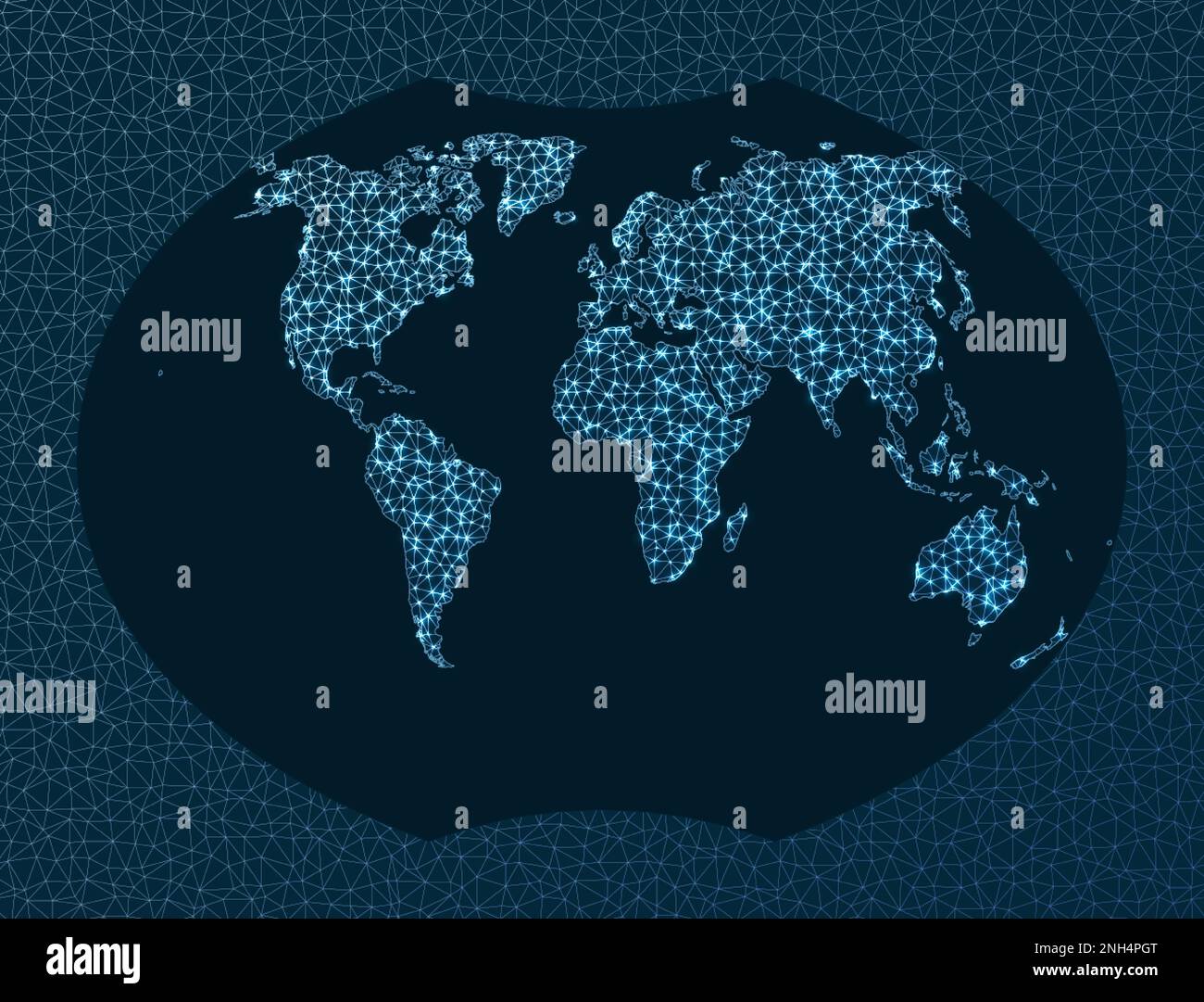 Illustration Of Global Network Ginzburg 6 Projection World Network Powerful Connections Map