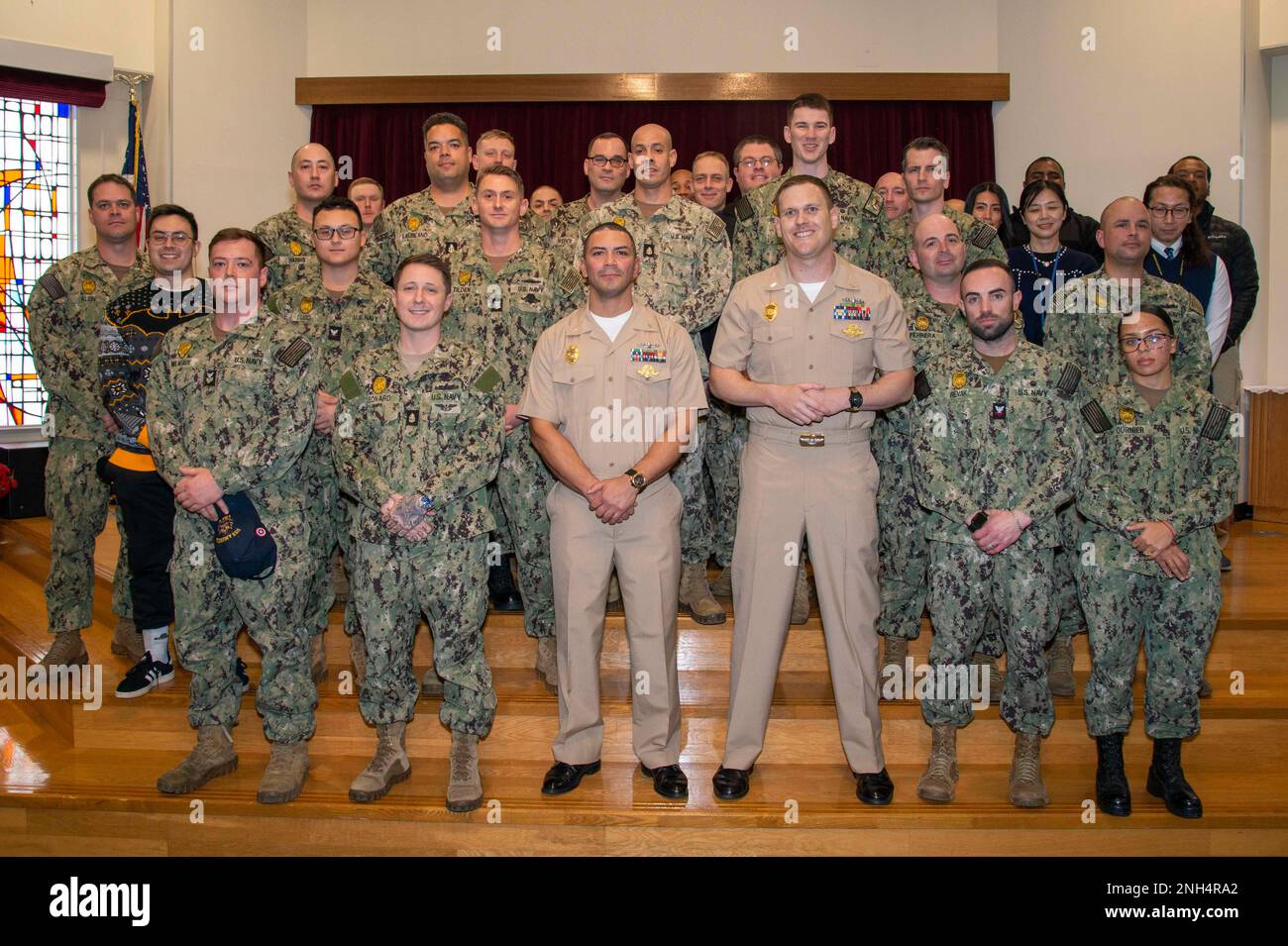 Sailors assigned to Commander, Fleet Activities Sasebo (CFAS) and USS ...
