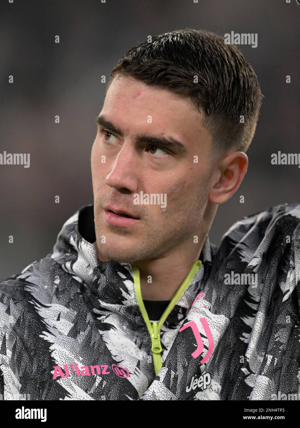 TURIN - Dusan Vlahovic of Juventus FC during the Italian Serie A match ...